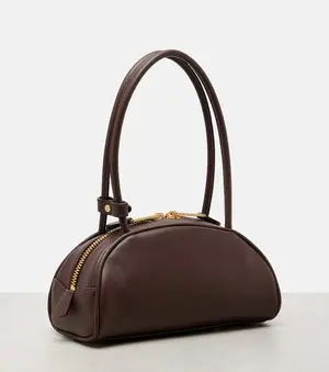 Miu Miu Small Leather Bowling Bag - Brown