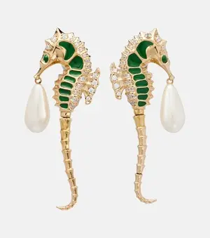 Gucci Embellished Clip-on Earrings - Multicoloured