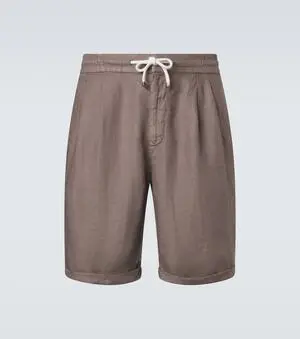 Brunello Cucinelli Linen Shorts - Brown