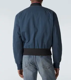 JW Anderson Bomber Jacket In Washed Navy - Blue