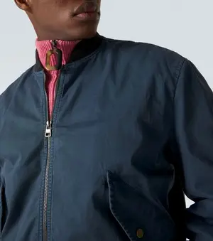 JW Anderson Bomber Jacket In Washed Navy - Blue