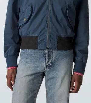 JW Anderson Bomber Jacket In Washed Navy - Blue