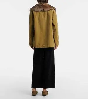 Stouls Lilou Cropped Wide-leg Suede Pants