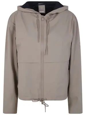 Rains Suva Hardshell Short String Jacket - Beige