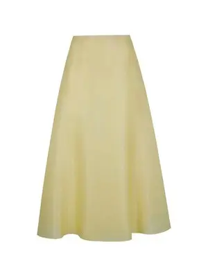 Alberta Ferretti Triple Organza Round Midi Skirt - Yellow