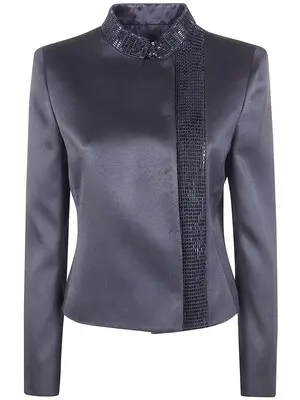 Giorgio Armani Embroidered Jacket Black