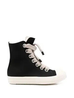Rick Owens Jumbolace" Denim Sneakers - Black