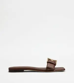 TOD'S Nappa Leather Sandals - Brown