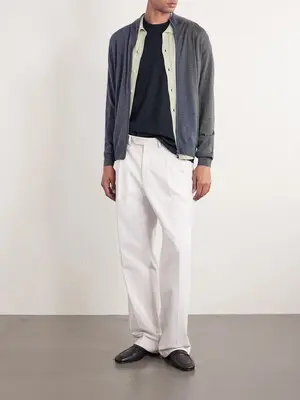 PIACENZA CASHMERE 1733 Slim-fit Virgin Wool Zip-up Cardigan
