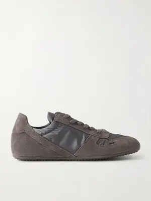 Rick Owens Suede And Nylon Sneakers - Brown