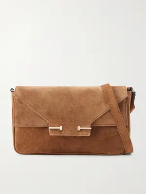 TOM FORD Small Suede Shoulder Bag - Brown