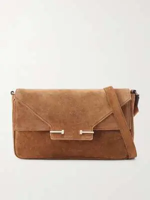 TOM FORD Small Suede Shoulder Bag - Tan