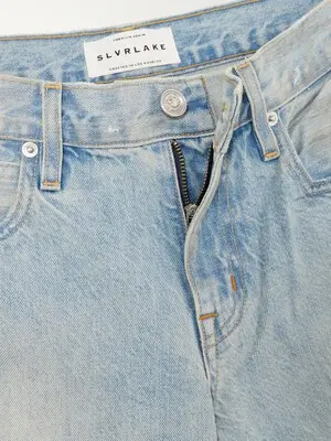 SLVRLAKE Mica Relaxed Low-rise Wide-leg Jeans - Blue