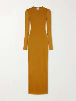 Saint Laurent Knitted Maxi Dress - Saffron