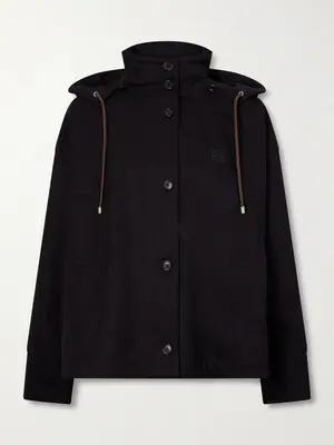 Loewe Hooded Cotton And Silk-blend Canvas Jacket