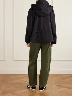 Loewe Hooded Cotton And Silk-blend Canvas Jacket