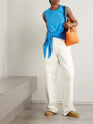 JW Anderson Twisted Paneled High-rise Jeans - Neutrals