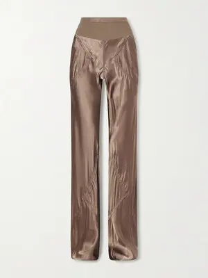 Rick Owens Bias Satin Flared Pants