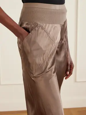 Rick Owens Bias Satin Flared Pants