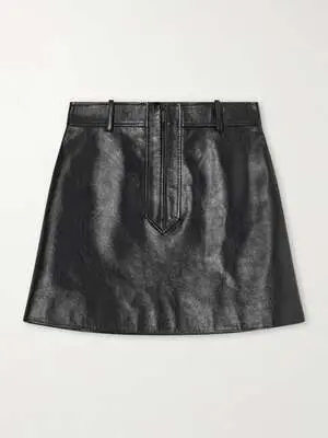 Gucci Leather Mini Skirt - Black
