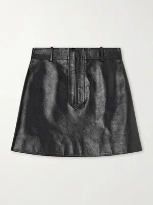 Gucci Leather Mini Skirt - Black