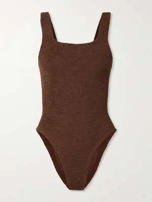 Hunza G Coverage Original Crinkle™ Swimsuit - Chocolate