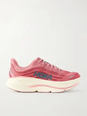 Hoka One One Bondi 9 Rubber-trimmed Mesh Sneakers - Pink