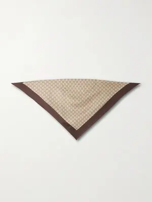 Gucci Printed Silk-twill Scarf - Neutrals