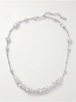 Completedworks Rhodium-plated Cubic Zirconia Chain Necklace - Silver