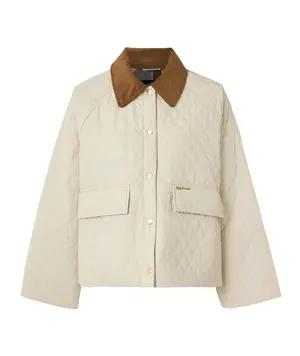 Barbour Kirby Cotton-corduroy Trimmed Quilted Jacket - Neutrals