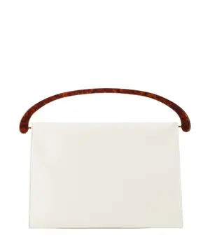 Dries Van Noten Leather Shoulder Bag - White