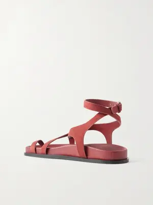 A.emery Jalen Slim Leather Sandals - Brick