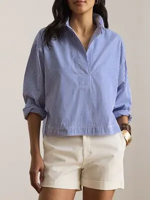 Ralph Lauren Striped Cropped Shirt