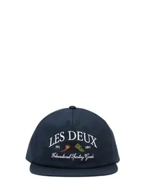 LES DEUX Ivy League Organic Letterman Hat - Blue