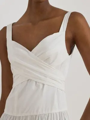 Ralph Lauren Cotton Flounced Dress - White