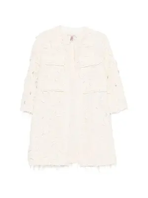 BYE Cotton Blend Caban Coat - White