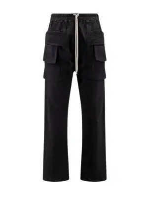 Rick Owens Cotton Trousers - Black