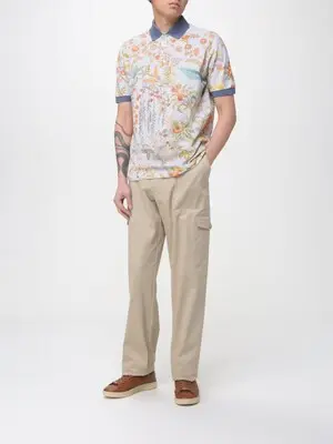 Etro Polo Shirt With Floral Print - Multi
