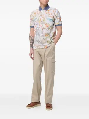 Etro Polo Shirt With Floral Print - Multi