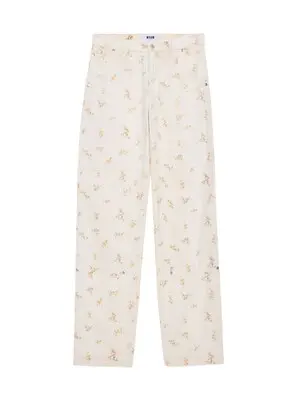 MSGM Cotton Trousers - White