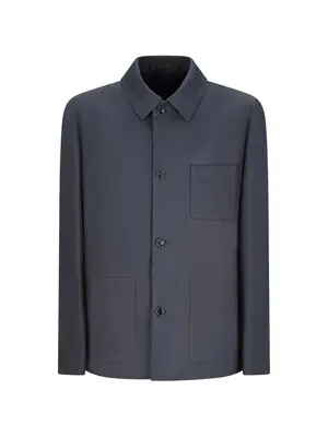 LARDINI Shirt With Pocket - Blue