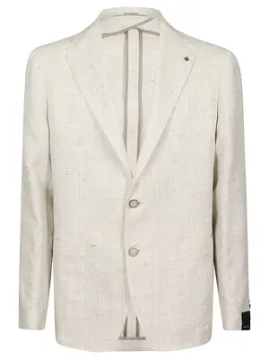 Tagliatore Linen And Wool Blazer - Grey