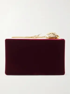 Erdem Velvet Clutch With Chain Strap