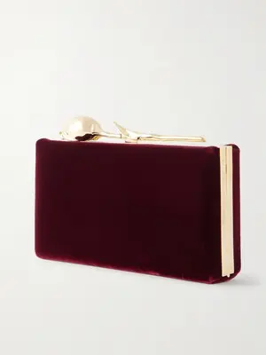 Erdem Velvet Clutch With Chain Strap