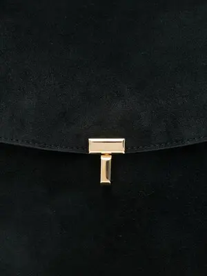TOTEME T-lock Suede Leather Tote Bag