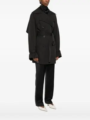 TOTEME Cotton Trench Coat - Black