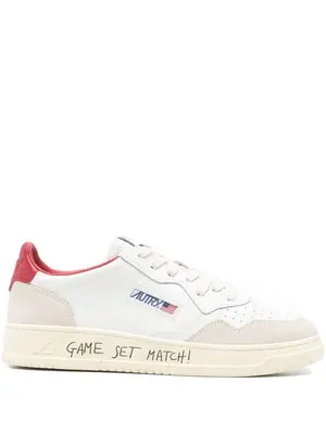 AUTRY Medialist Low Leather Sneakers - Red