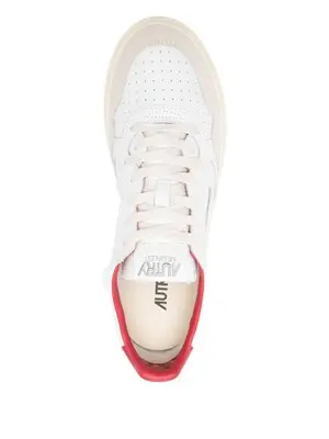AUTRY Medialist Low Leather Sneakers - Red