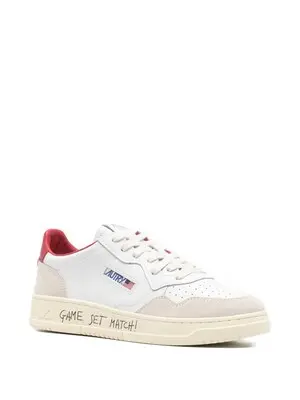 AUTRY Medialist Low Leather Sneakers - Red