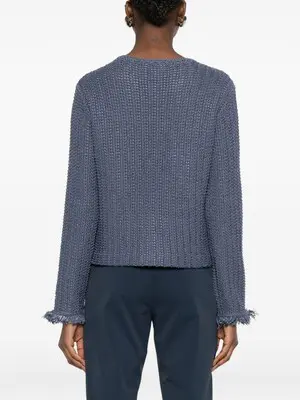 Emporio Armani Cotton Blend Blazer Jacket - Blue
